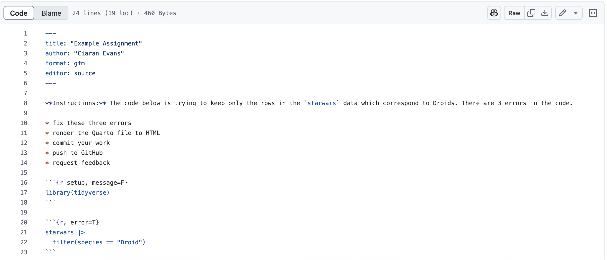GitHub assignment instructions | STA 279, Fall 2025